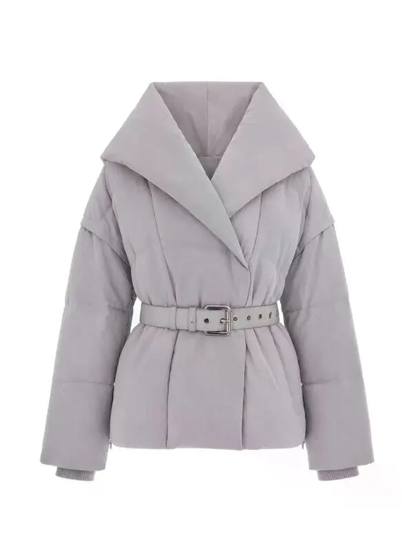 Patrizia Pepe Hooded Puffer Jacket - Grey
