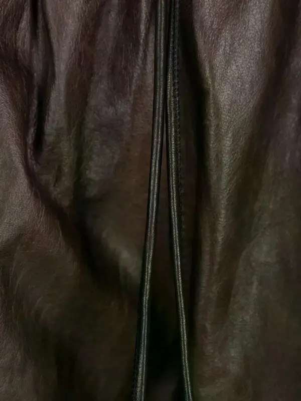 GIORGIO BRATO Drawstring Leather Track Pants