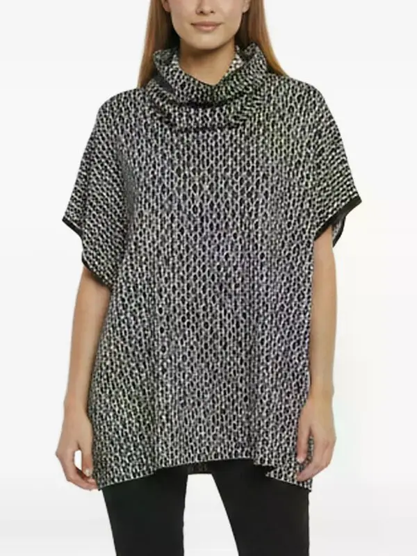 Carolina Herrera Monogram Intarsia Roll Neck Sweater