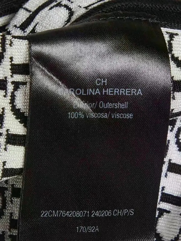 Carolina Herrera Monogram Intarsia Roll Neck Sweater