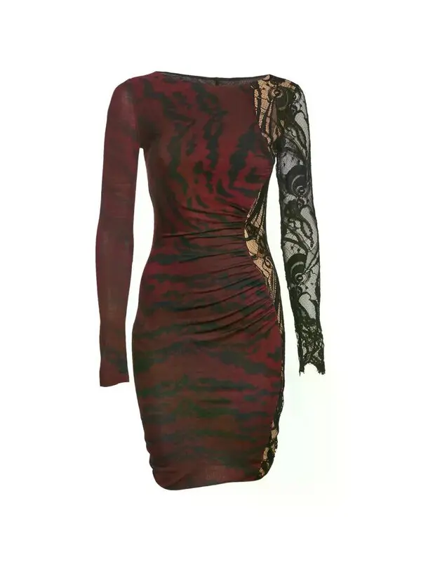 Emilio Pucci Lace-trim Printed Bodycon Dress