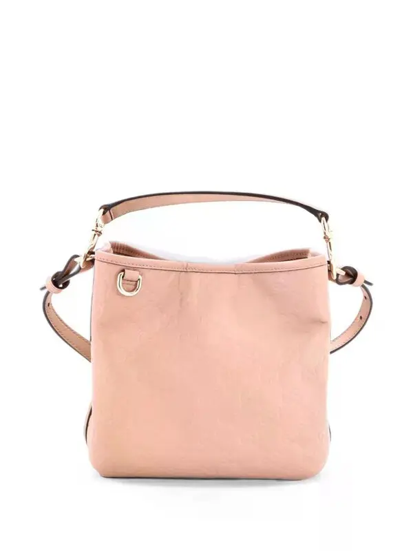 Gucci Gg Emblem Gg Embossed Leather Small Bucket Bag