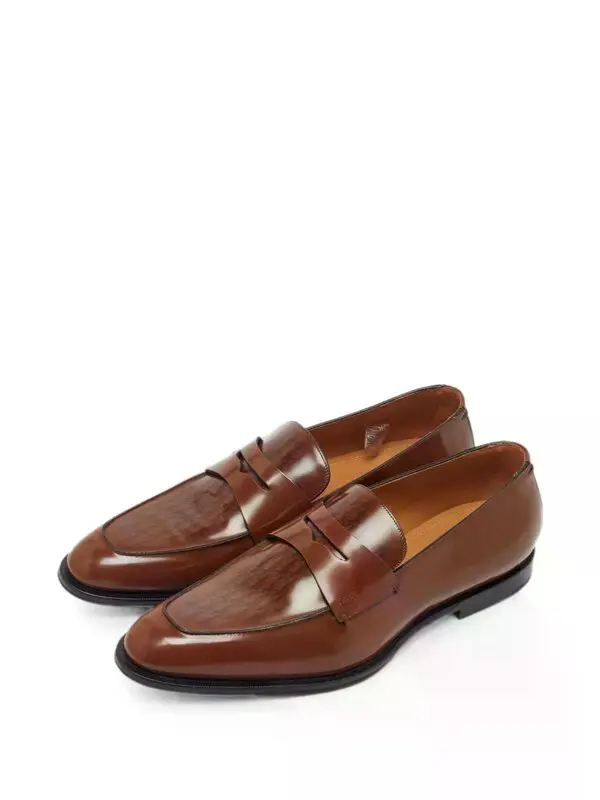 Dior Leather Penny-strap Loafers