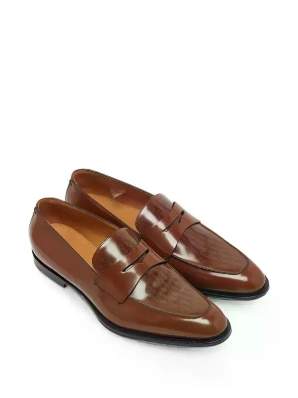 Dior Leather Penny-strap Loafers
