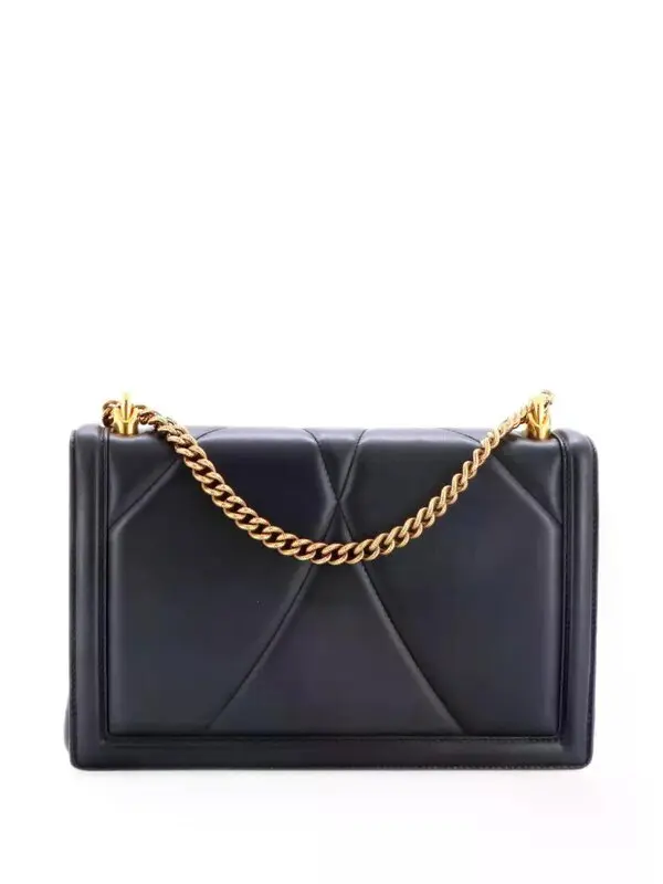 Dolce & Gabbana Devotion Full Flap Quilted Leather Large Shoulder Bag