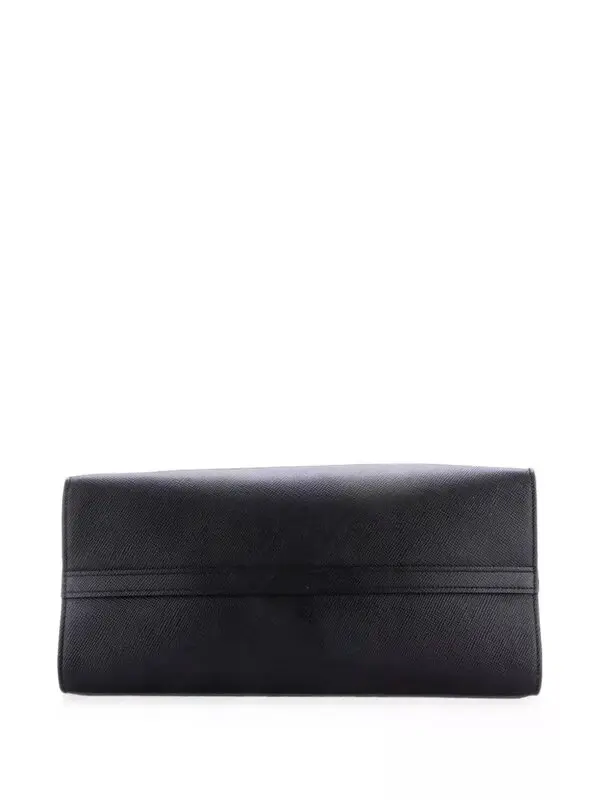 Prada Monochrome Saffiano With City Calf Medium Tote Bag