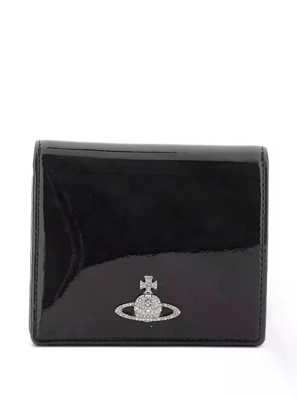 VIVIENNE WESTWOOD Orb Patent Wallet - Black