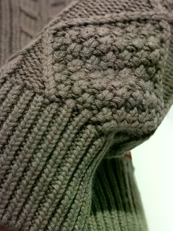 DIESEL® K-inome Cable Knit Mock Neck Jumper
