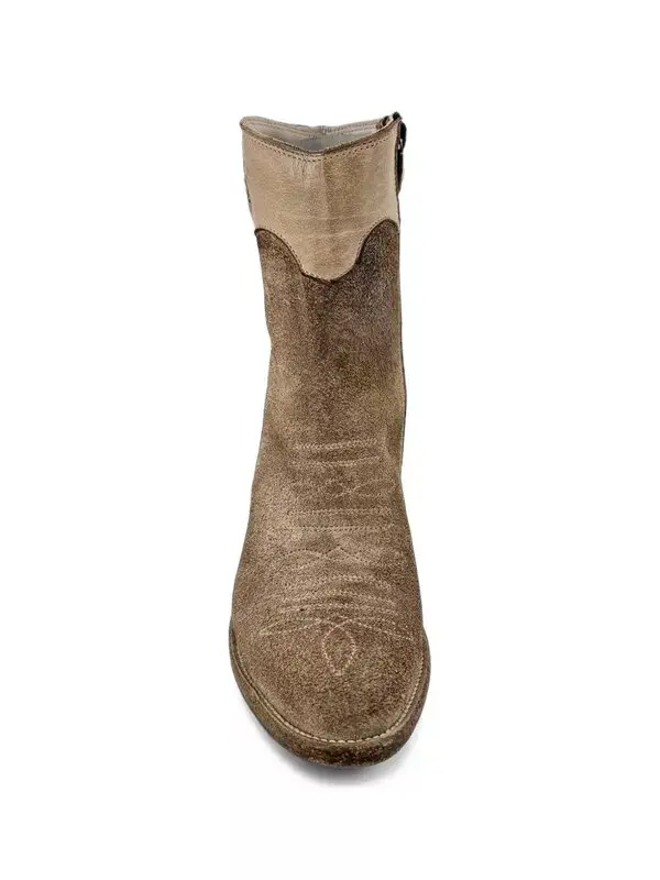 MADISON MAISON Pointy Star-patch Cowboy Boots