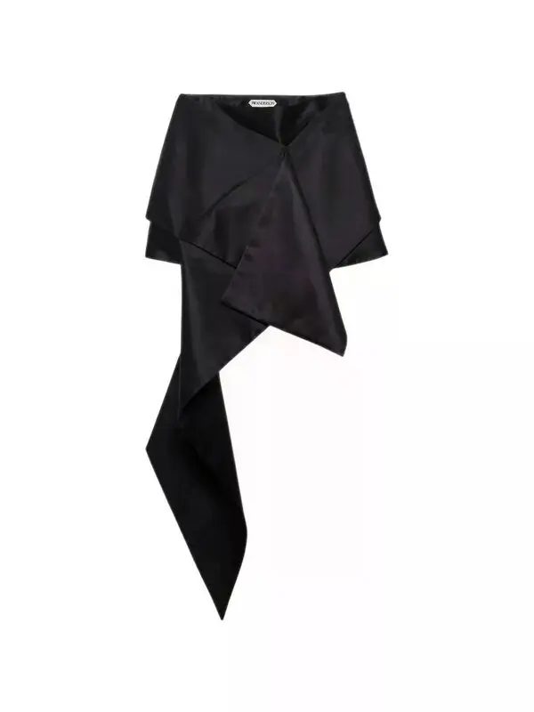 JW Anderson Cross-drape Mini Skirt - Black