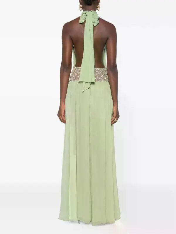 Retrofete Kreeli Crystal-embellished Maxi Dress