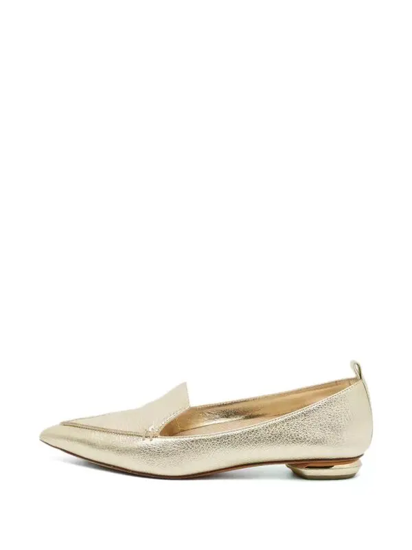 NICHOLAS KIRKWOOD Beya Pointed-toe Loafers - Gold