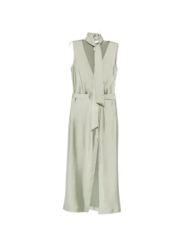 Imperial Belted Pussy-bow Dress