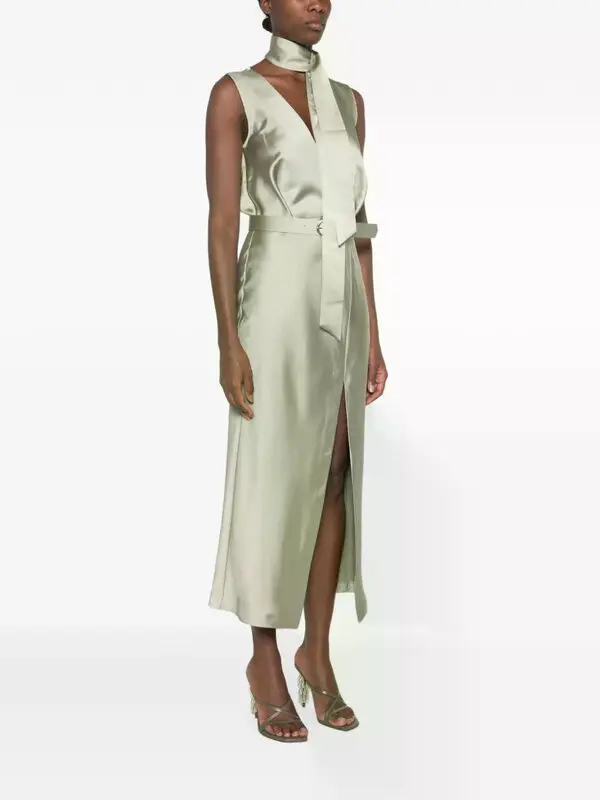 Imperial Belted Pussy-bow Dress