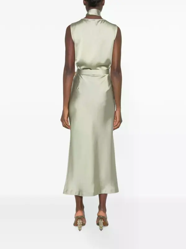 Imperial Belted Pussy-bow Dress