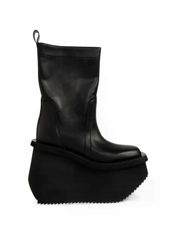 Rick Owens Factory Boots Platform Ankle Boots