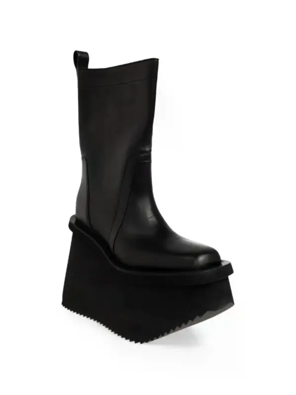 Rick Owens Factory Boots Platform Ankle Boots