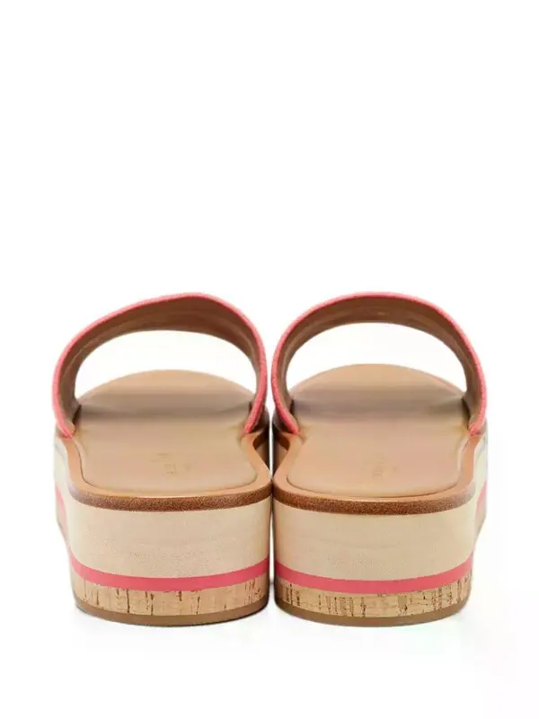 Dior Dway Logo Embroidered Wedge Sandals
