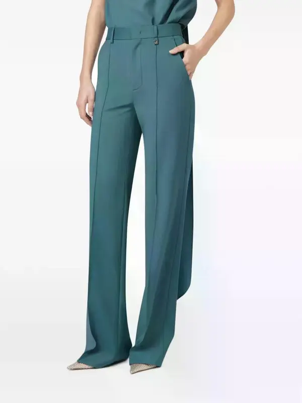 Giuseppe Di Morabito High-waisted Pintuck-detailing Tailored Trousers - Blue