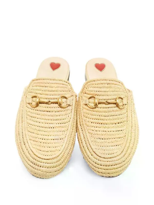 Gucci Princetown Horsebit Woven Mules