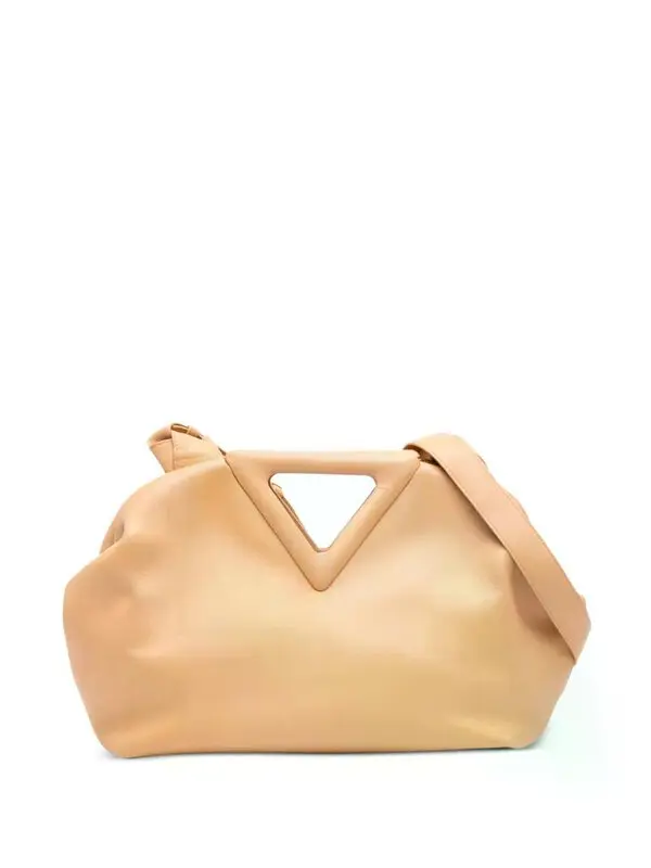 Bottega Veneta 2012-2026 Medium Leather The Point Triangle Satchel - Neutrals