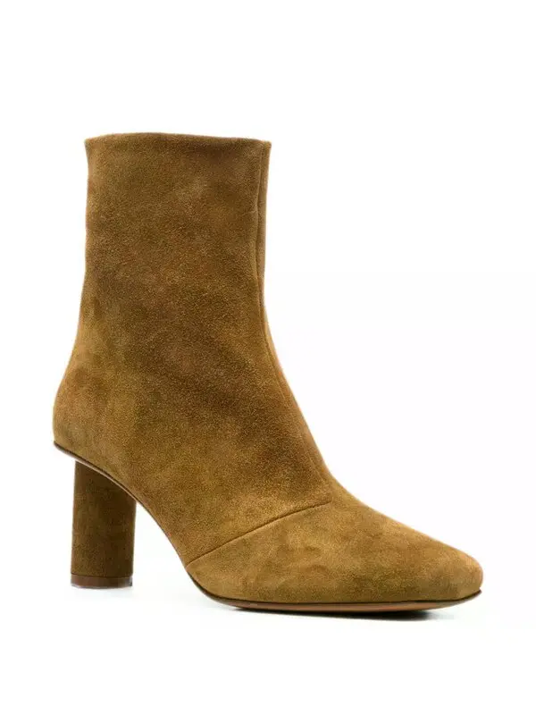 FORTE_FORTE Suede Block-heel Ankle Boots - Green