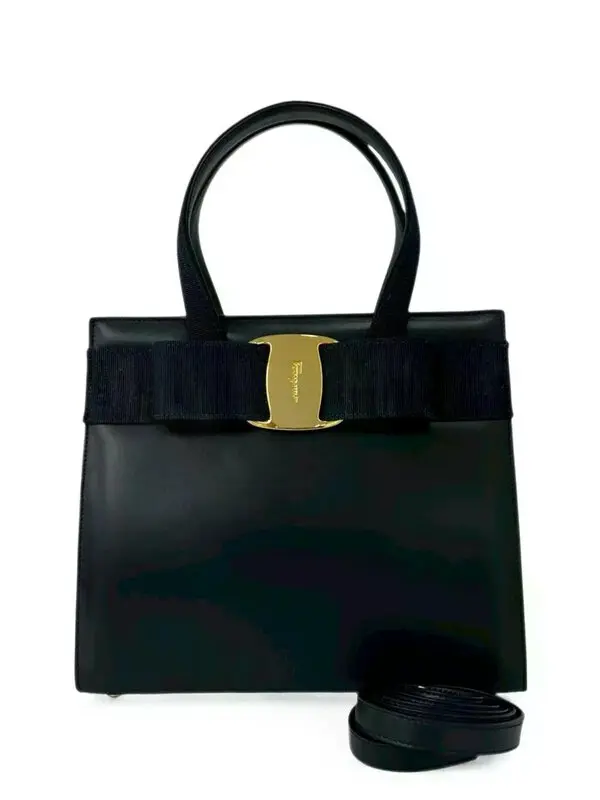 FERRAGAMO 20th Century Leather Vara Bow Satchel