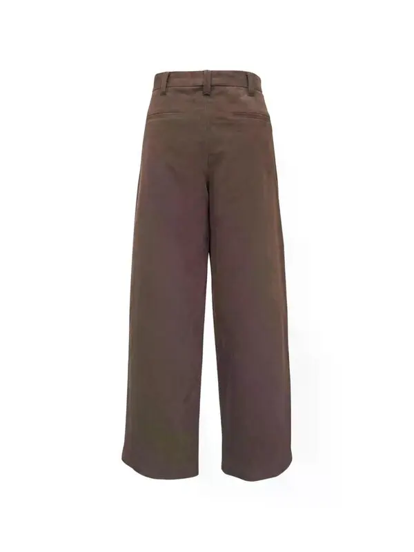 Brunello Cucinelli Pleated Wide-leg Cotton Trousers