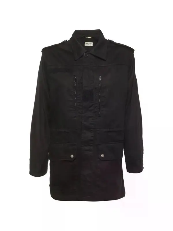 Saint Laurent Gabardine Logo Patch Jacket