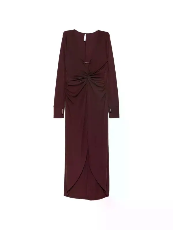 Imperial Twist-detail V-neck Dress