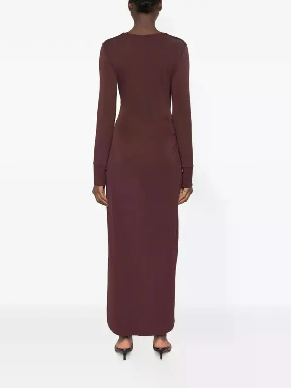 Imperial Twist-detail V-neck Dress