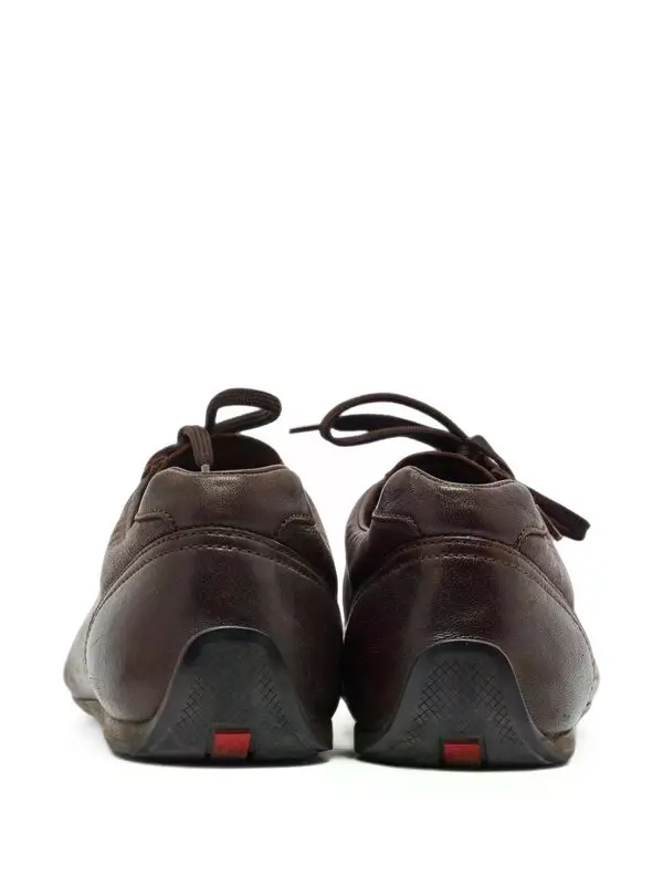 Prada Lace-up Leather Sneakers
