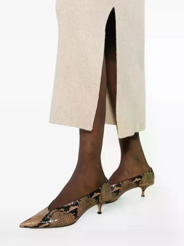 Eric Bompard Ribbed-knit Side-slit Midi Skirt