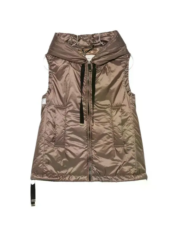 Max Mara The Cube Hooded Gilet - Brown