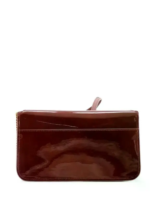 Saint Laurent Classic Monogram Phone Holder Shoulder Bag Patent Crossbody Bag - Brown
