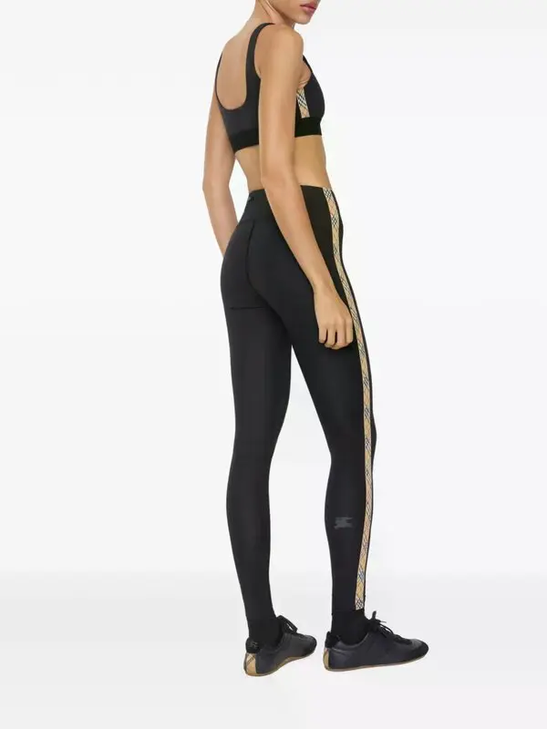 Burberry Check Trim Stretch Nylon Leggings