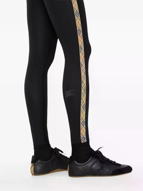 Burberry Check Trim Stretch Nylon Leggings