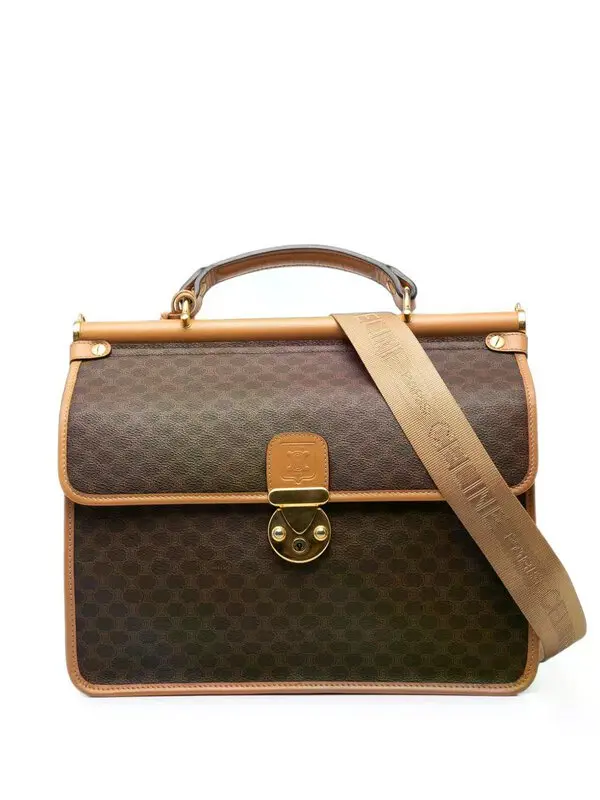Celine 2013 Macadam Coated Canvas Satchel