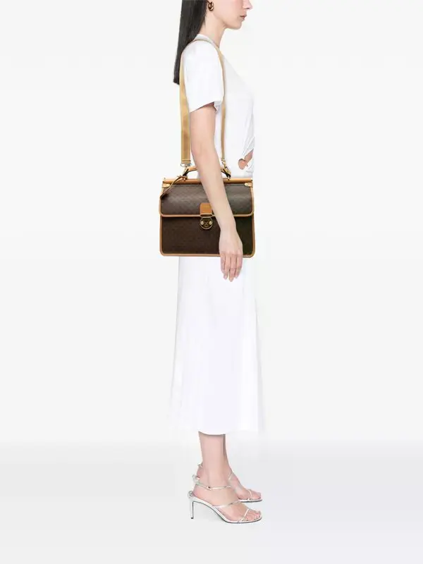 Celine 2013 Macadam Coated Canvas Satchel