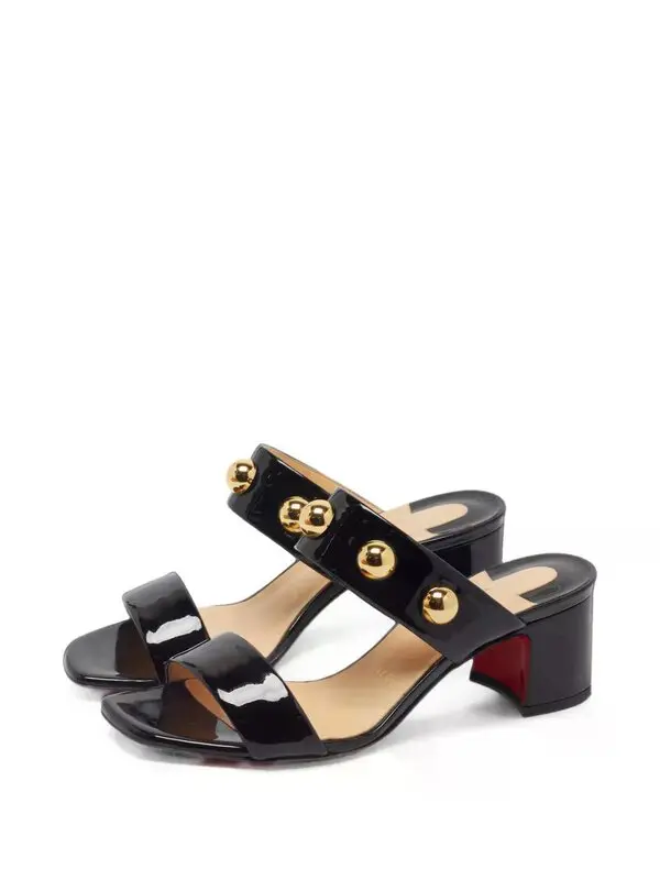 CHRISTIAN LOUBOUTIN Simple Billi Studded Block-heeel Sandals