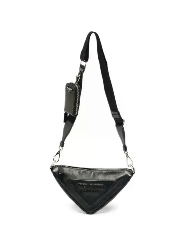 Prada Triangle Leather Shoulder Bag