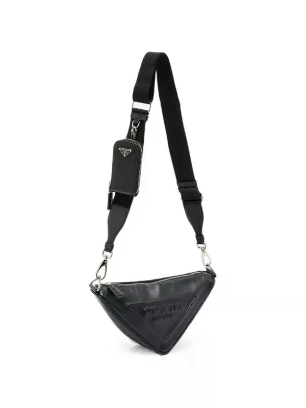 Prada Triangle Leather Shoulder Bag
