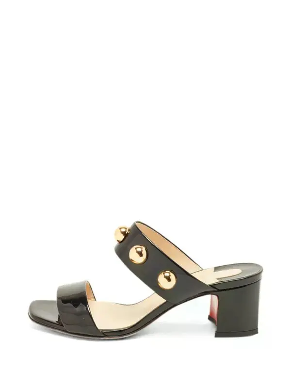 CHRISTIAN LOUBOUTIN Simple Billi Studded Block-heel Sandals