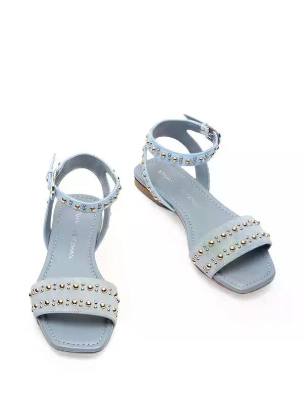 STUART WEITZMAN Perry Stud-embellished Sandals - Blue