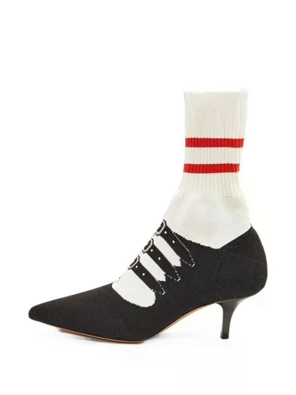 Marni Pointed-toe Sock-effect Ankle Boots