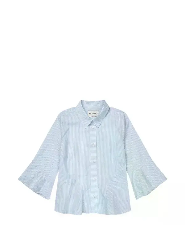 Munthe Veracity Striped Flared-sleeve Shirt