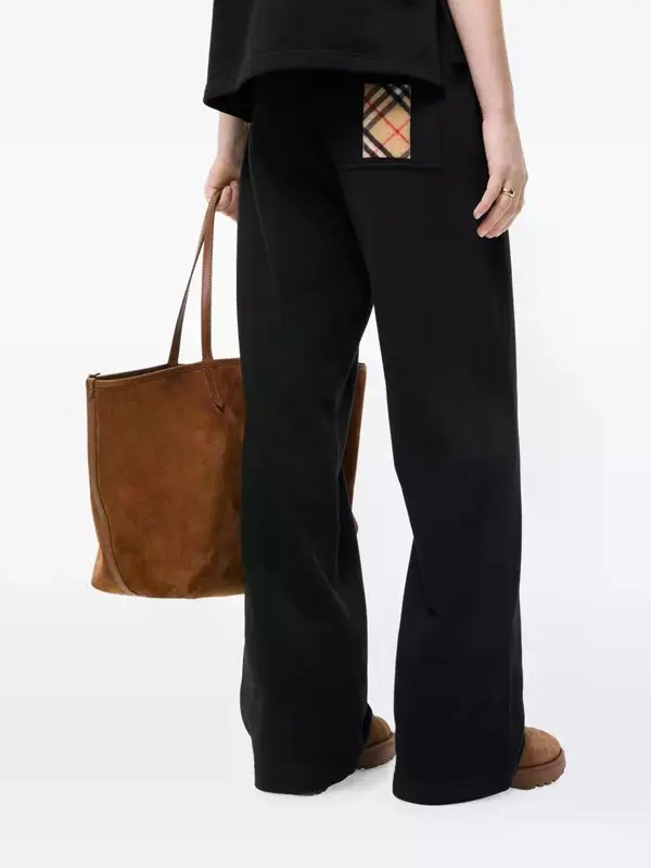 Burberry Check Label Cotton Track Pants