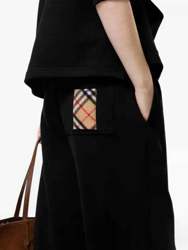 Burberry Check Label Cotton Track Pants