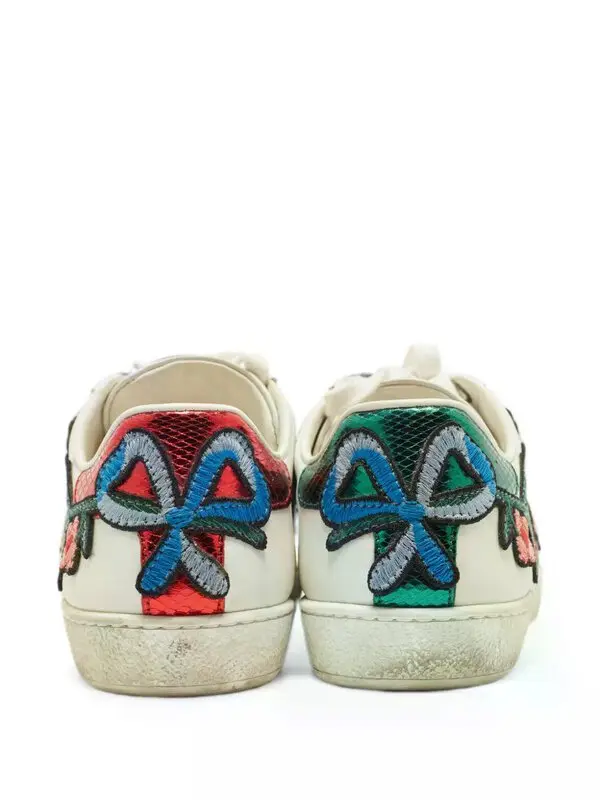 Gucci Ace Web Floral Embroidered Sneakers