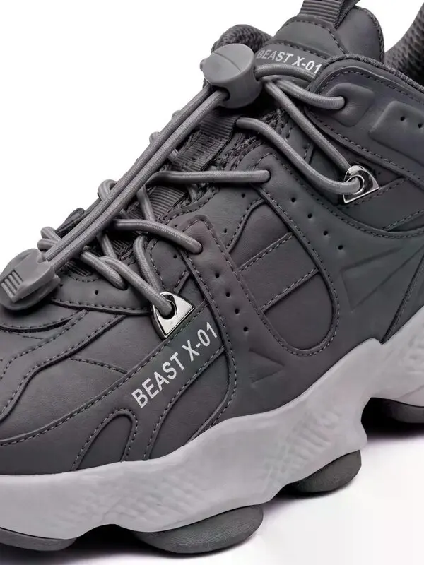 PLEIN SPORT Runner Beast X-01 Panelled Sneakers - Grey